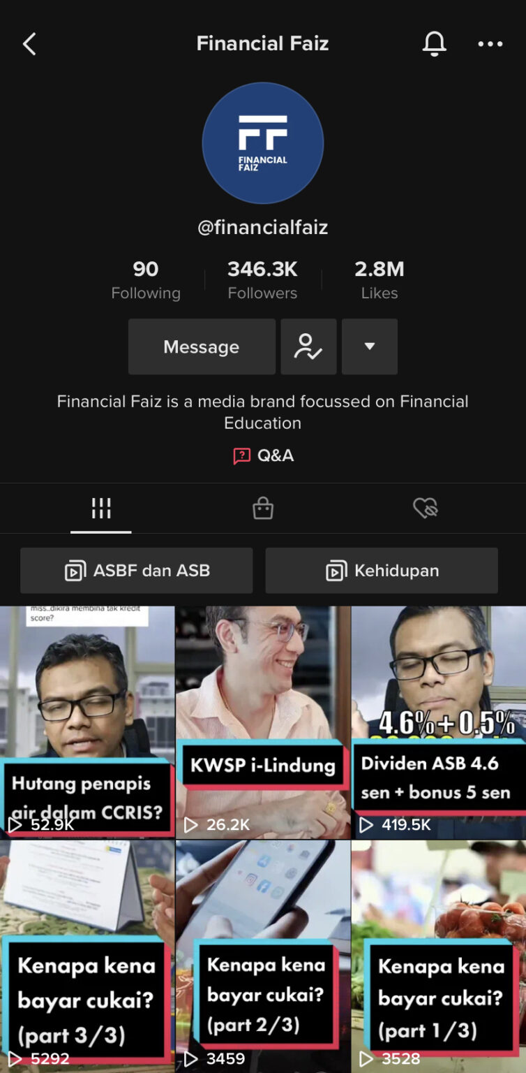 Financial Faiz guna media sosial didik rakyat Malaysia tentang kewangan ...